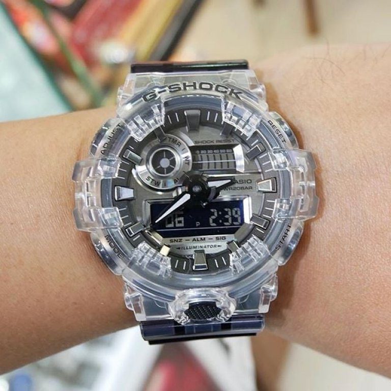 RELOJ CASIO G-SHOCK GA-700SK-1ADR TRANSPARENT STYLE - Unitime Argentina